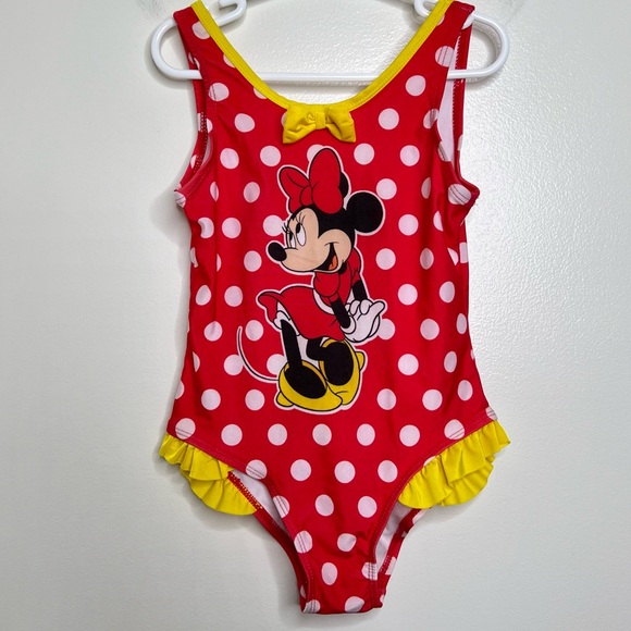 Disney | Swim | Disney Minnie Mouse One Piece Swimsuit Red White Polka ...